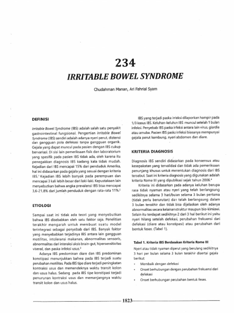 Irritable Bowel Syndrome | PDF