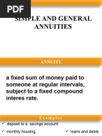 Simple and General Annuities | PDF | Present Value | Interest