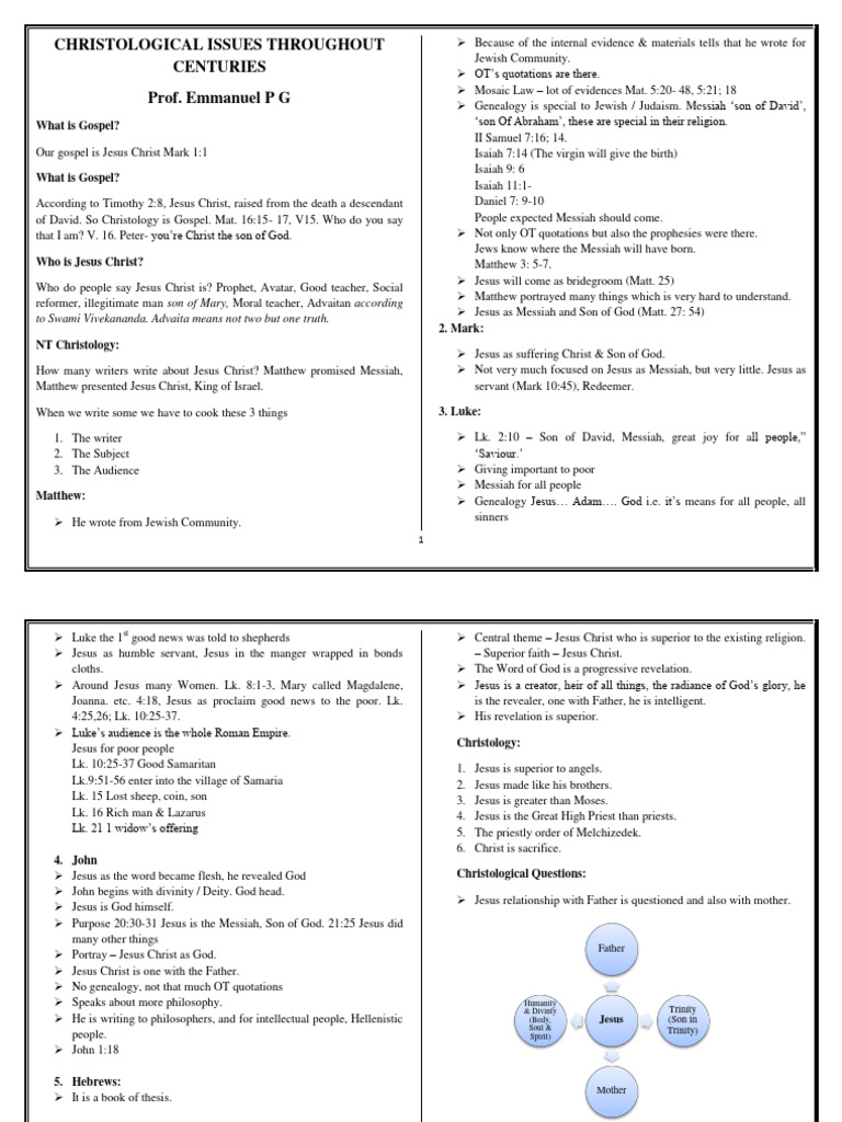 Christological Debates Over Centuries | PDF | Jesus | God The Father