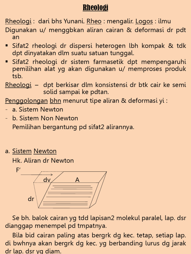 Rheologi 2 | PDF | Sains & Matematika