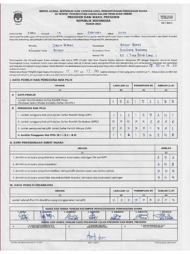 Model C.hasil Salinan Presiden | PDF