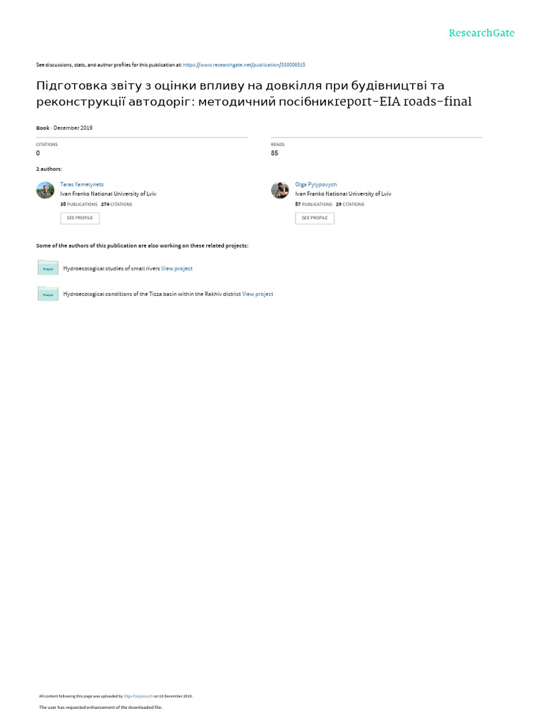 Report EIA Roads Final | PDF