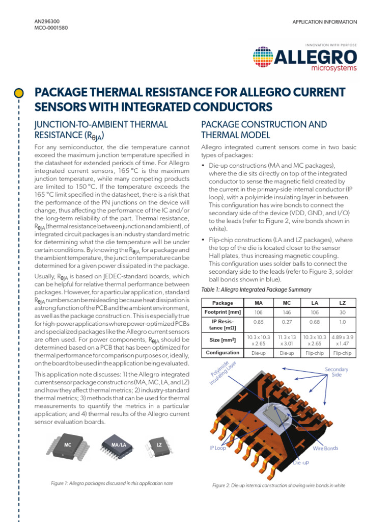 Thermal Resistance in Allegro Sensors | PDF | Printed Circuit Board ...