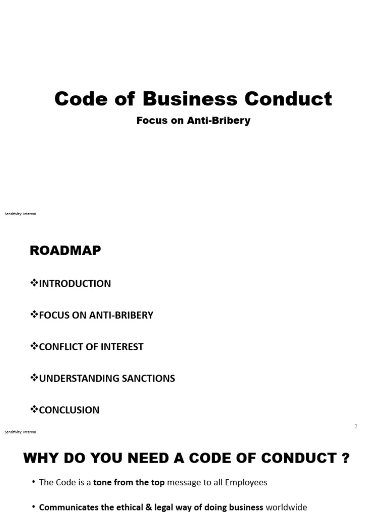 Code of Business Conduct Training 2021 | PDF | Bribery | Corruption