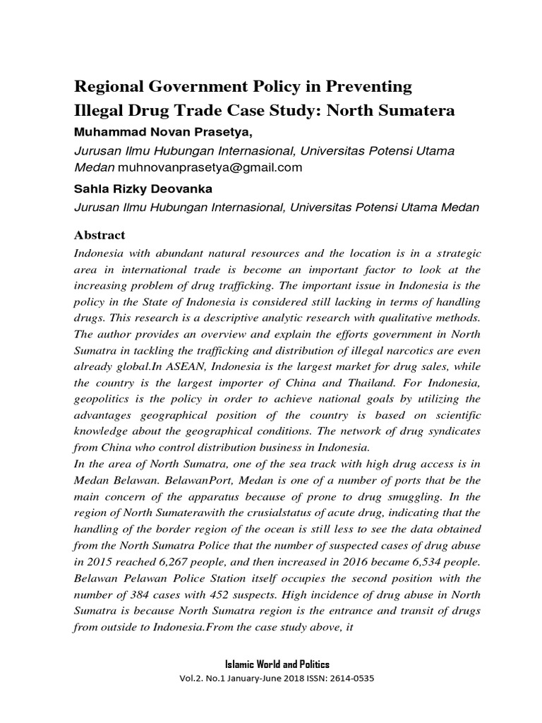 North Sumatra's Drug Syndicate Policies | PDF | Illegal Drug Trade | Opium