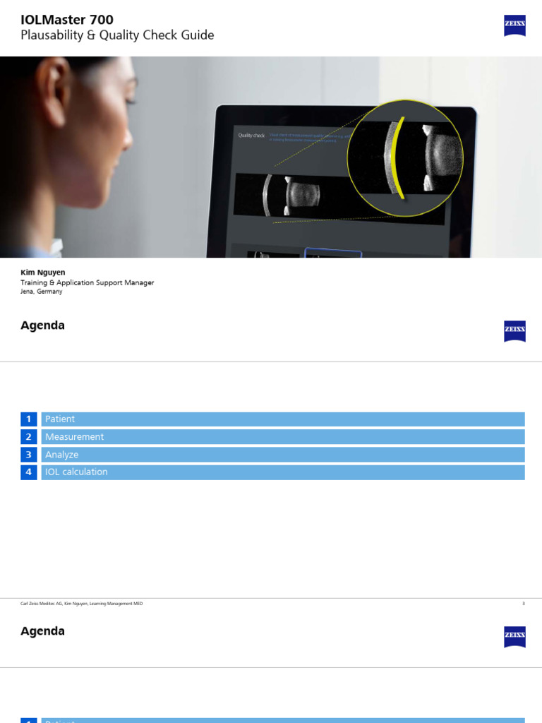 IOLMaster 700 Plausability Quality Check Guide EN 32 012 0030I 44689190 | PDF | Eye | Human Eye