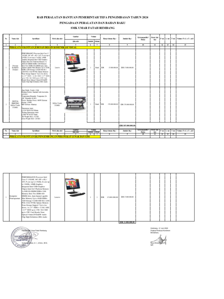 Rab Alat Tefa SMK Umar Fatah Rembang | PDF | Solid State Drive | Computer Engineering