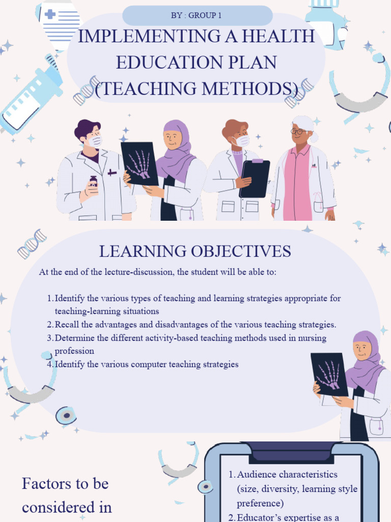 He Implementing A Health Care Plan | PDF | Learning | Lecture