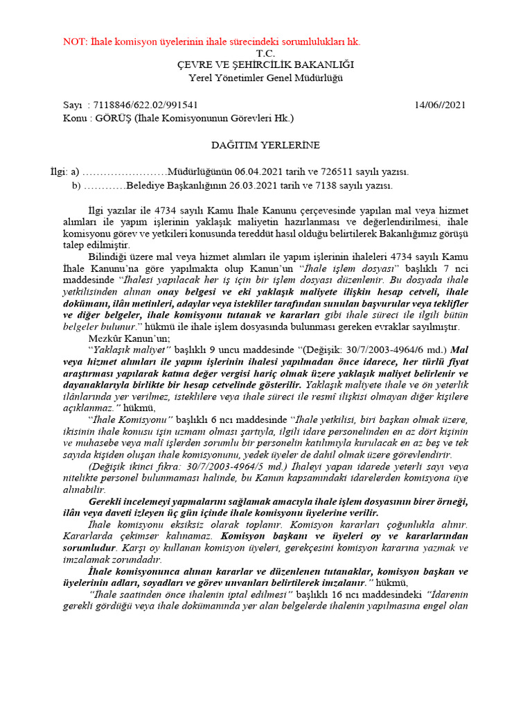 Ihale Komisyon | PDF