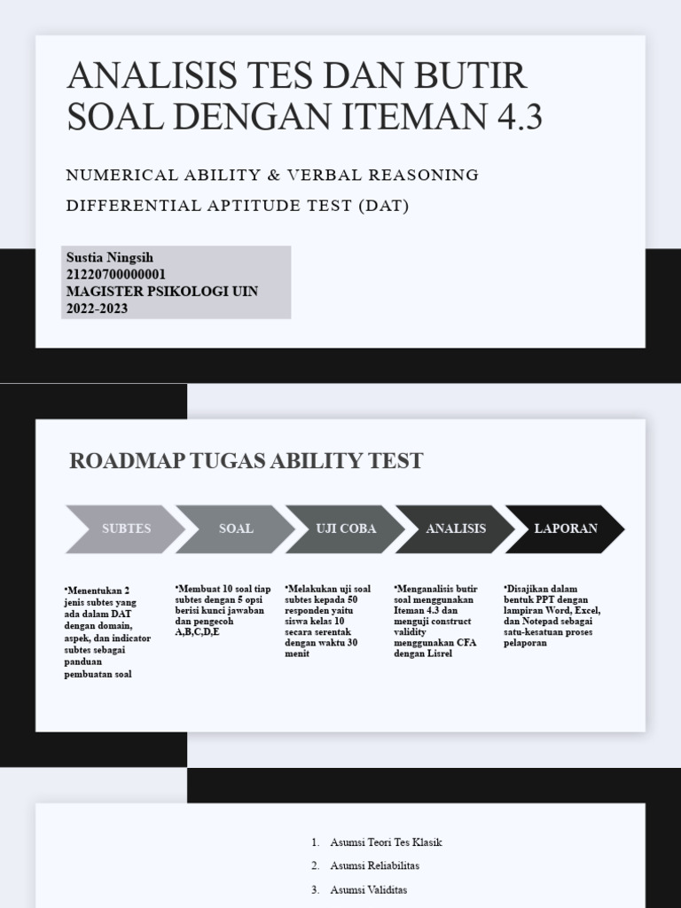 ANALISIS Tes Dan Butir Soal Dengan ITEMAN 4 | PDF