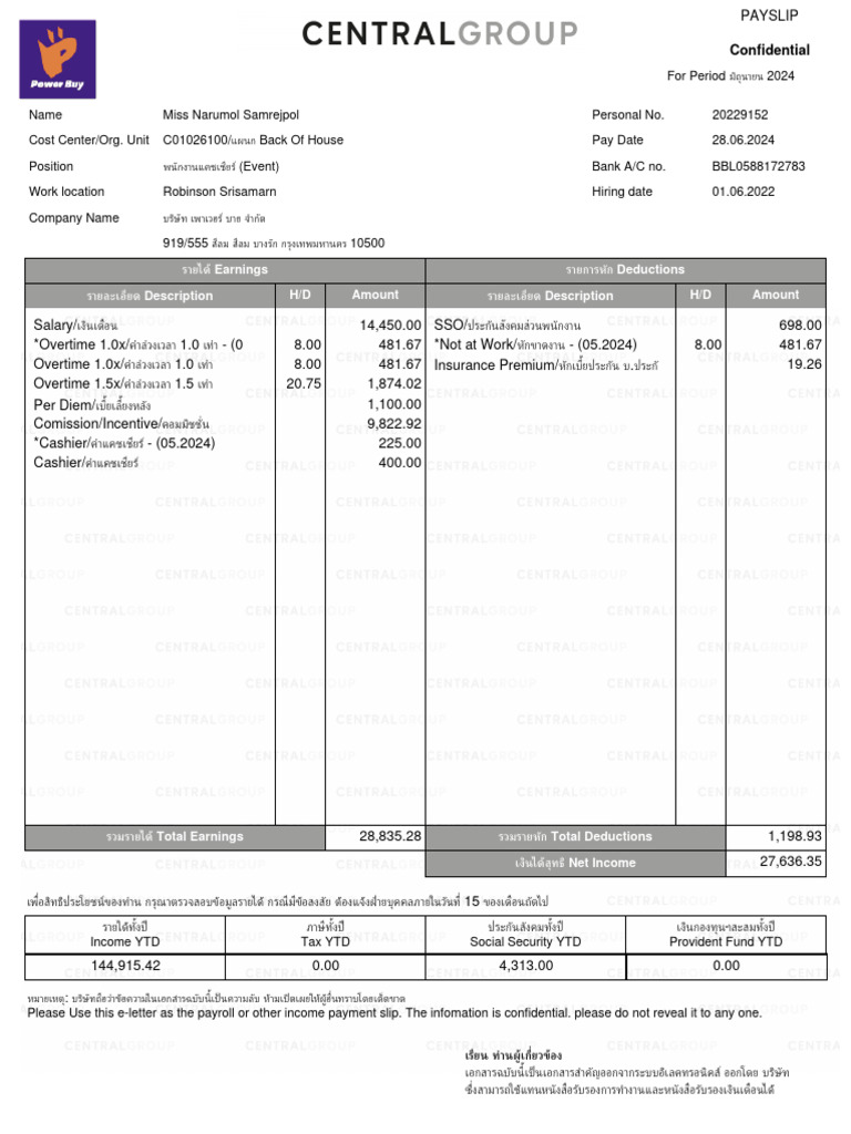 Get Payslip | PDF
