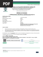 International Oil Pollution Prevention Certificate | PDF