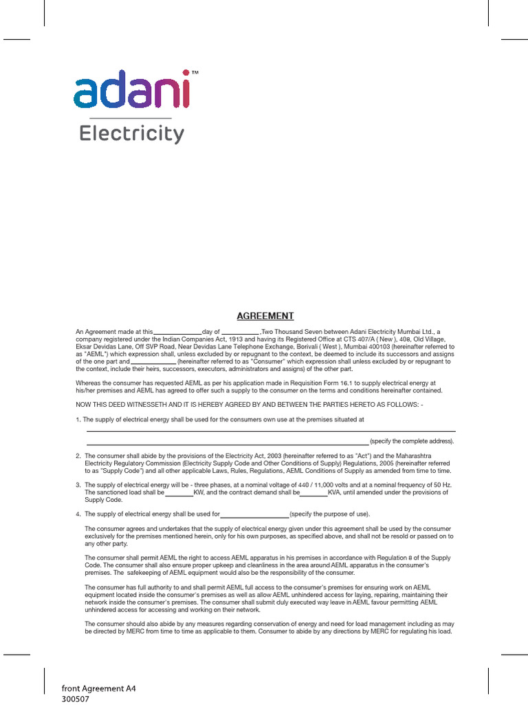 Load Contract Demand Agreement Website | PDF | Mains Electricity