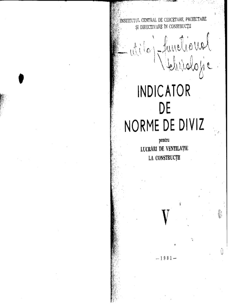 V-Lucrari de Ventilatie - Indicator-Norme-De-Deviz-1981 - Compressed | PDF