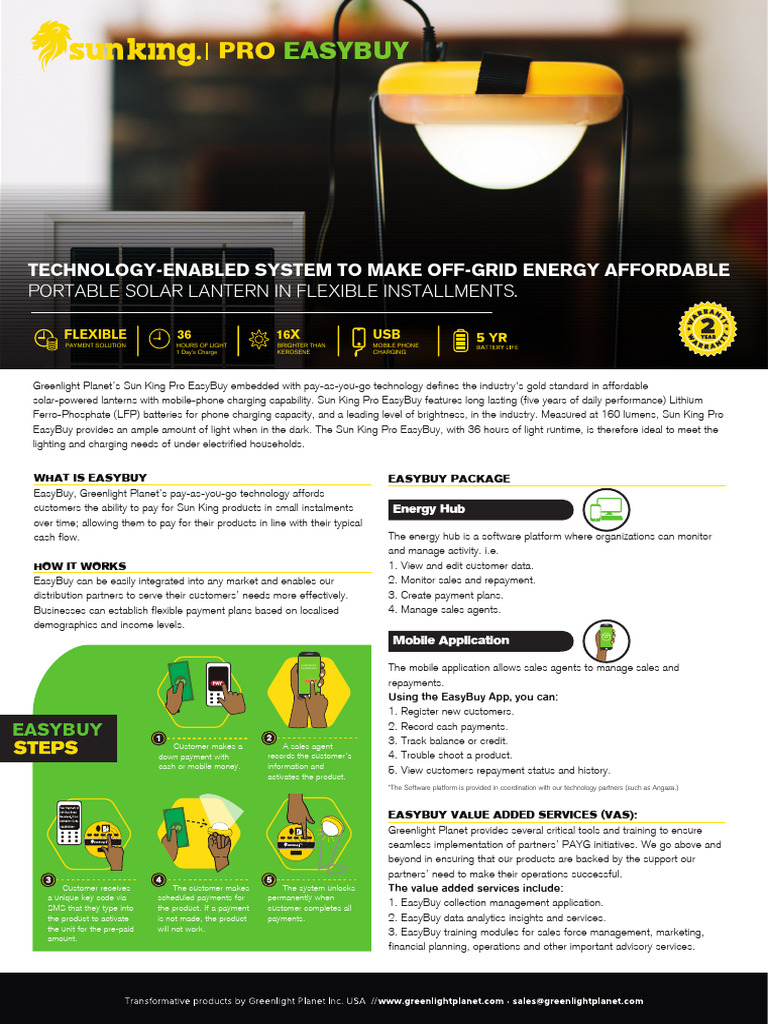 Sun King Pro EasyBuy Payment Guide | PDF | Mobile App