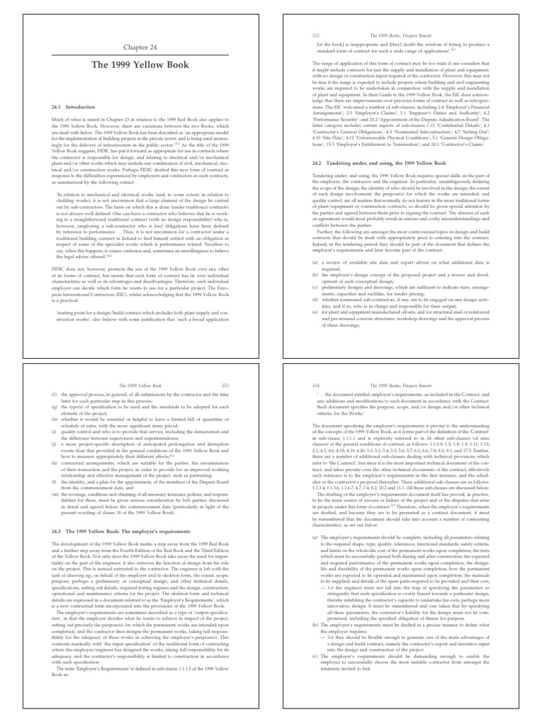 Yellow Book Fidic 1987 | PDF | Employment | Specification (Technical ...