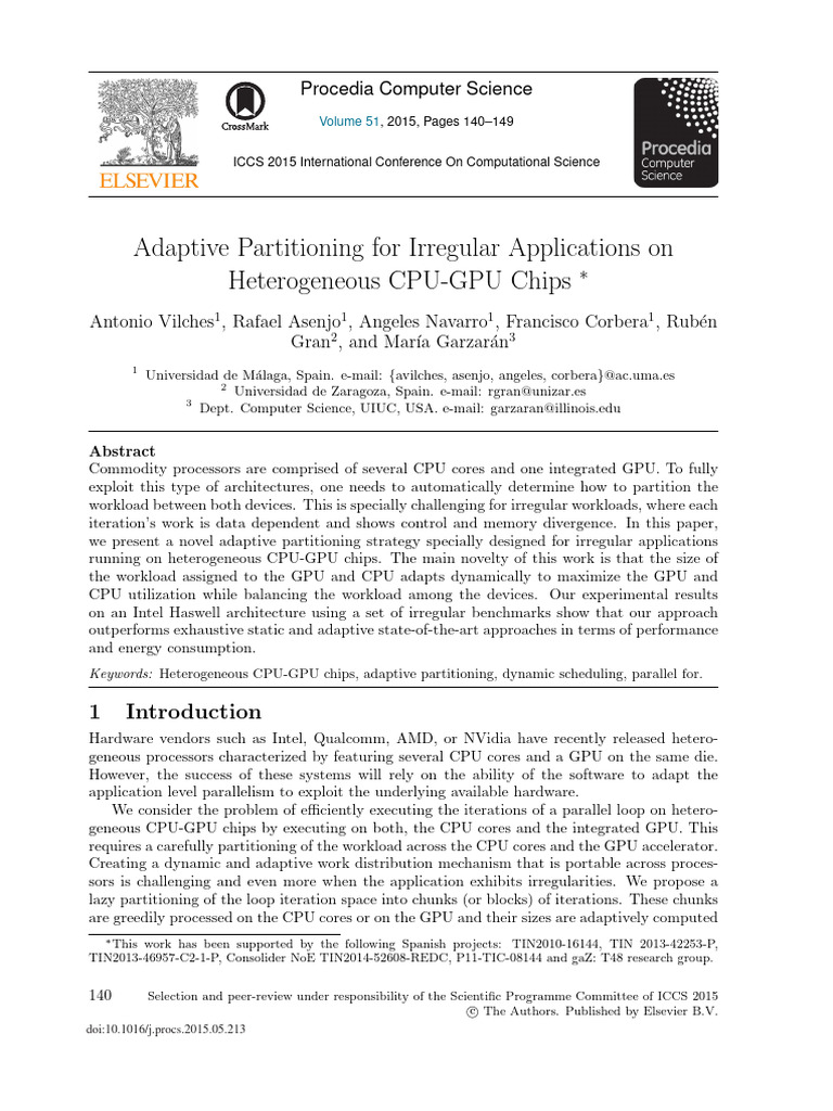Adaptive CPU-GPU Partitioning | PDF | Multi Core Processor | Central ...