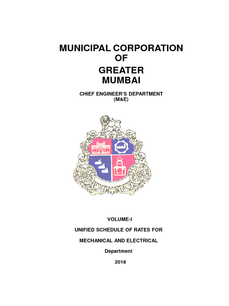 MCGM Unified Rates for M&E Works 2018 | PDF | Electrical Wiring | Rectifier