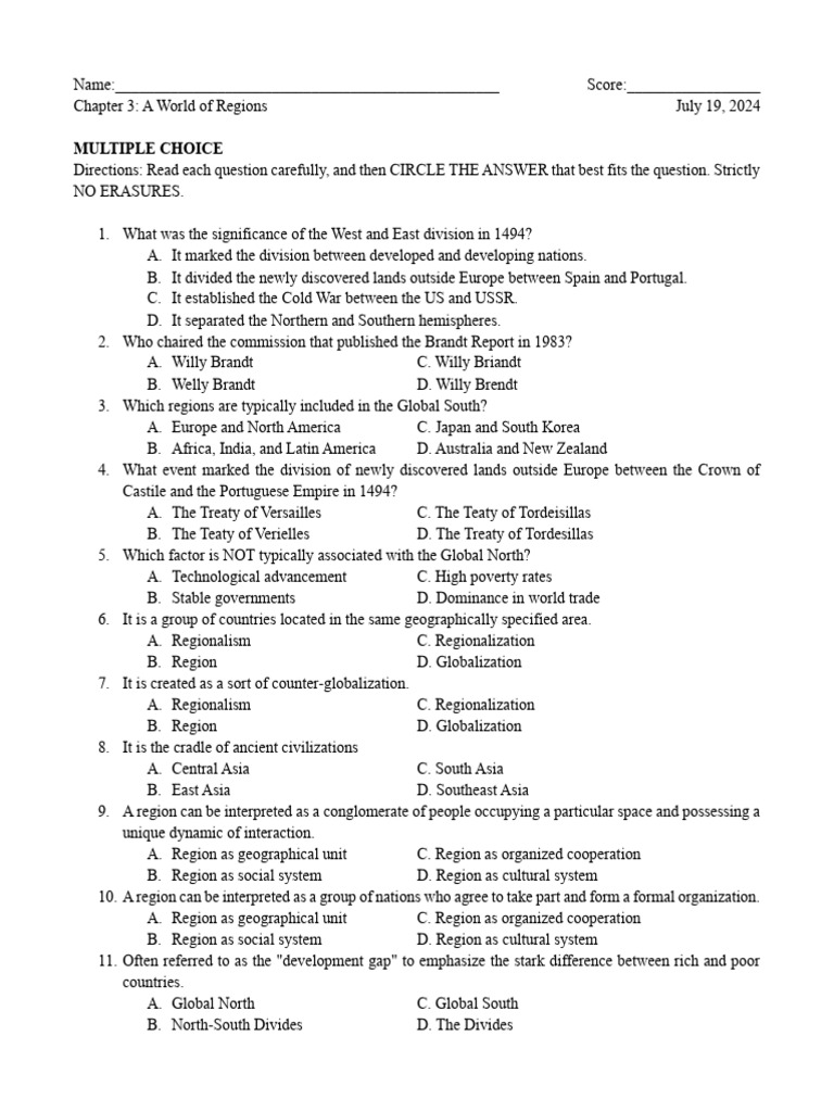 Chapter 3 Quiz 1 | PDF | Global Politics | Political Science