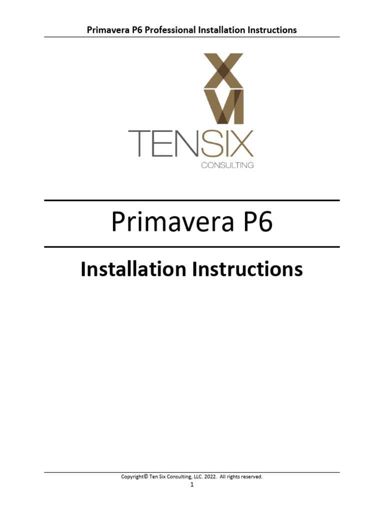 Primavera P6 Professional Installation Instructions R2022 | PDF | Zip (File Format) | Computer File