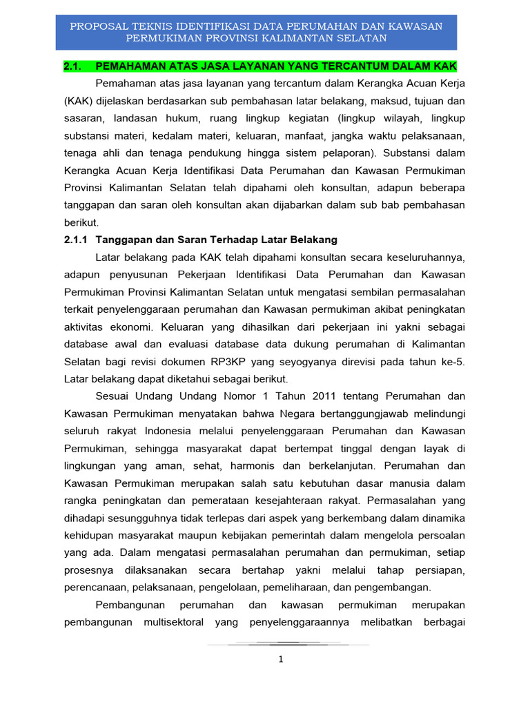 Ustek - Identifikasi Data Perumahan Dan Kawasan Permukiman Provinsi ...