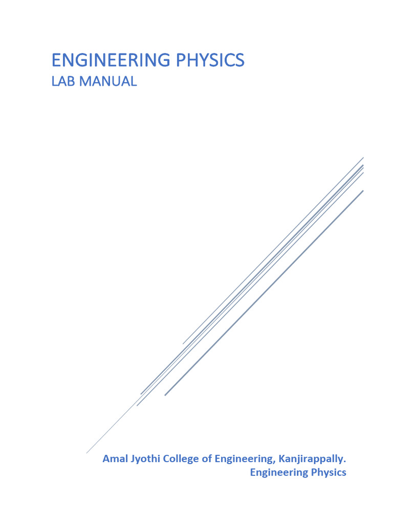 Engineering Physics Lab Manual 2023-24 | PDF | Electronics | Electromagnetic Radiation