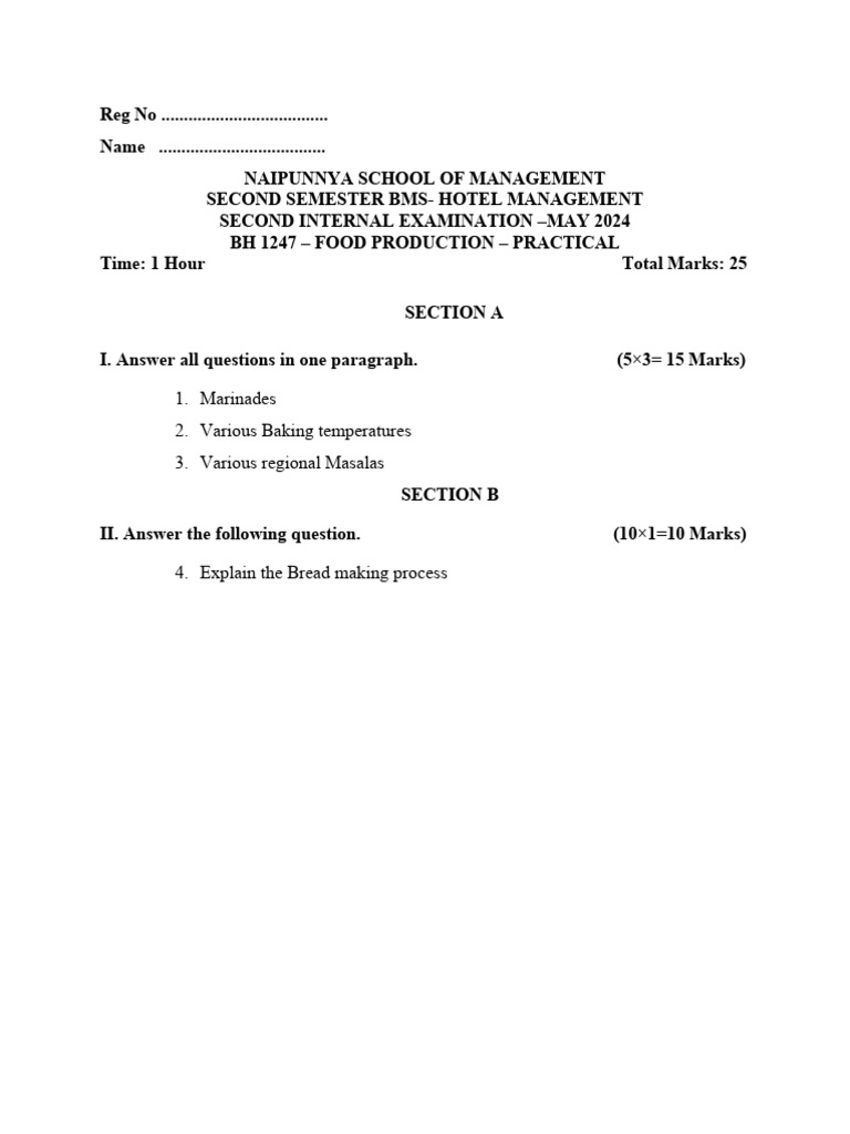 2nd Sem 2nd Internal QP Practical | PDF