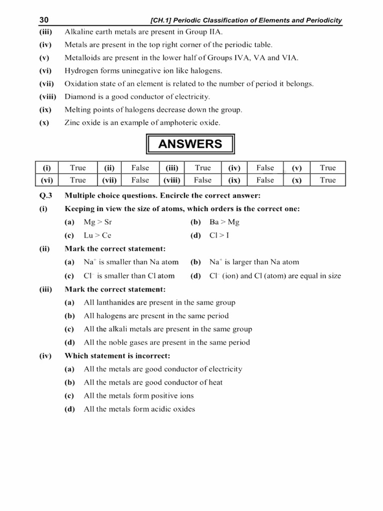 Chapter 3 Chemistry Notes 12th Class | PDF