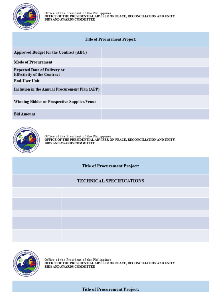 BAC Presentation Template | PDF | Procurement