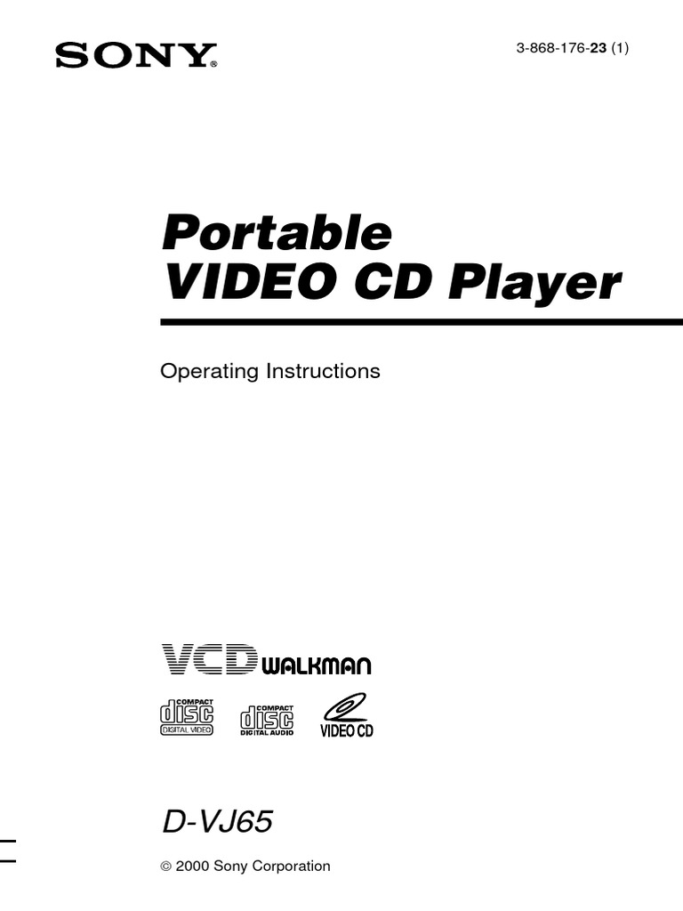 Sony D vj65 User Manual | PDF | Compact Disc | Menu (Computing)