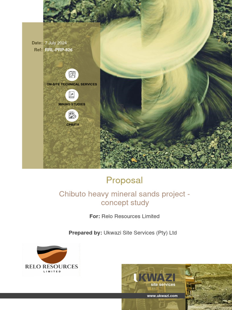 RRL-PRP-826-Chibuto Heavy Mineral Sands Project - CS - 002 | PDF | Net Present Value | Mining