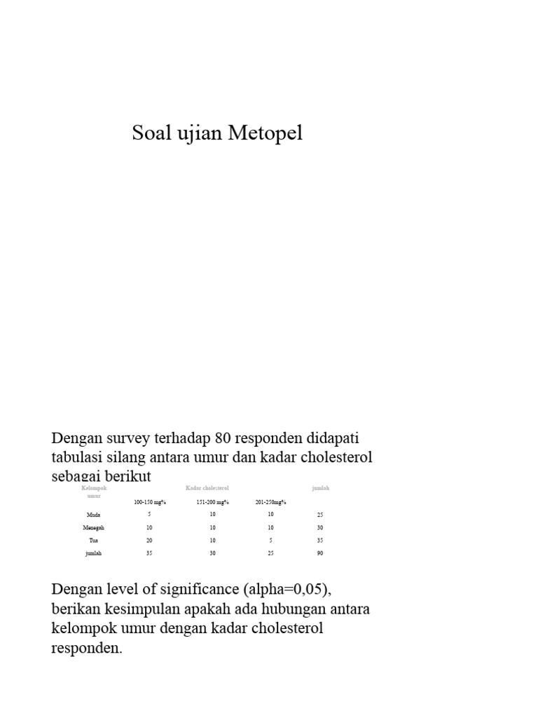 Soal Ujian Metopel | PDF