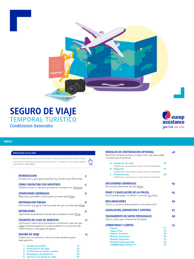 Condiciones Generales Seguros TEMPORALES | PDF | Póliza de seguros | Seguro