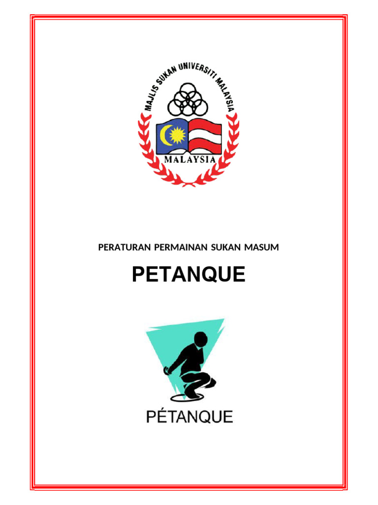 Peraturan Petanque Masum 2024 | PDF