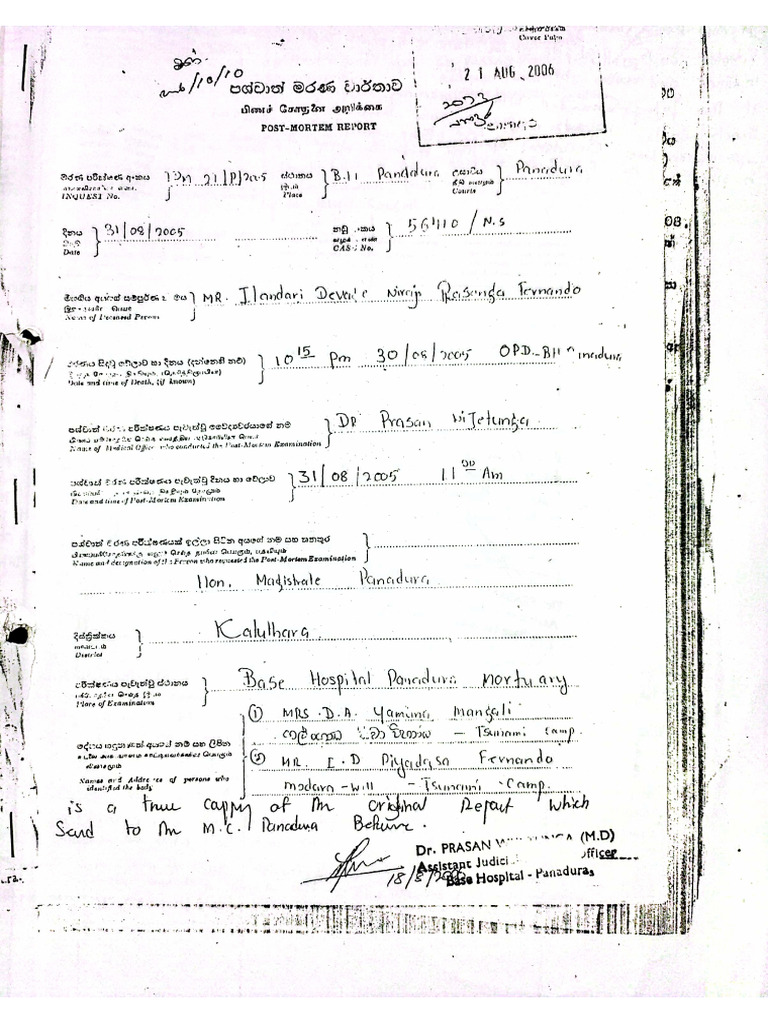 Post Mortem Report | PDF