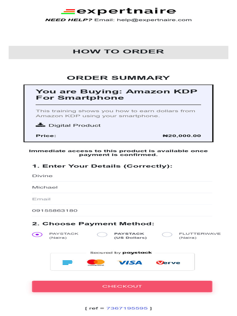 Order Cart - ExpertNaire Platform | PDF