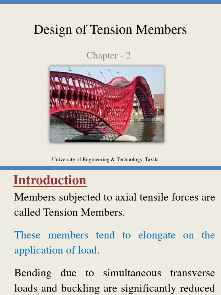 04 Design of Tension Members | PDF | Stress (Mechanics) | Buckling