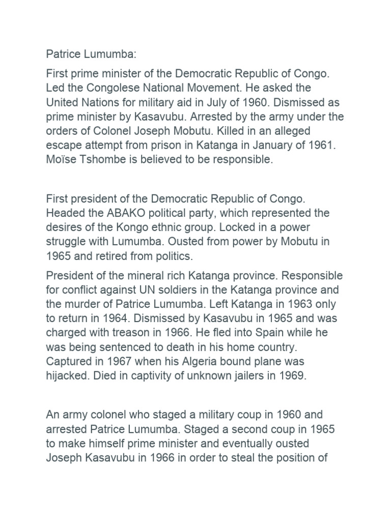 10 Facts You Should Know About The Crisis in The DRC | PDF | Democratic ...