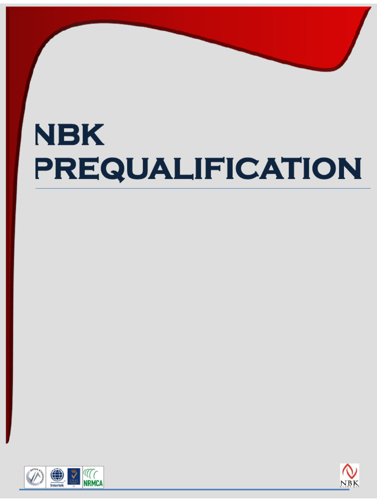 Pre-Qualification NBK - May 2024 | PDF | Building Engineering | Civil Engineering