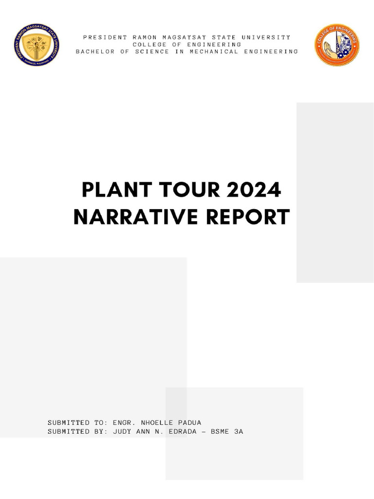Narrative Reportttt 2024 | PDF | Engineering | Mechanical Engineering