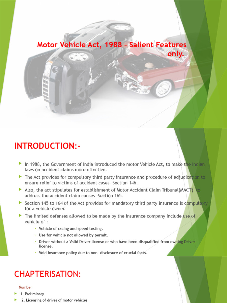 Motor Vehicle Act | PDF | Vehicle Insurance | Vehicles