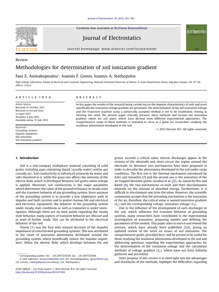 ELSTAT 2012 v70 pp457-461 | PDF | Electrical Resistivity And Conductivity | Electrical Impedance