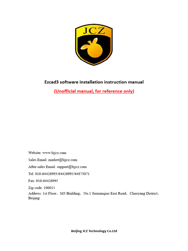 Manual Ezcad3 Installation | PDF | Installation (Computer Programs) | Computing