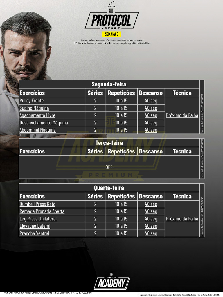 Treino Semanal de Laercio Refundini | PDF | Exercício físico | Musculação