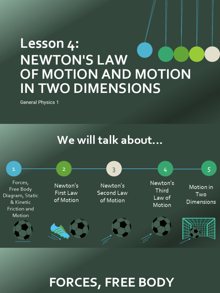 L4 - Newtons Law of Motion and Motion in Two Dimensions PDF | PDF ...