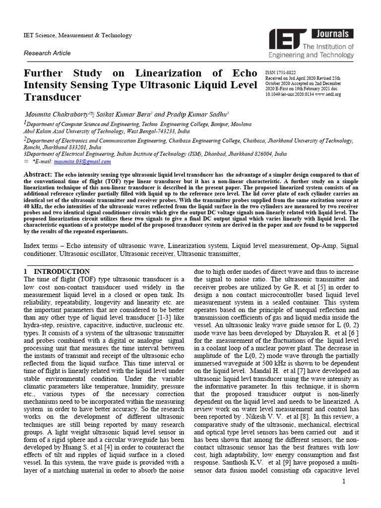 Manuscript Level IET Update 22092023 | PDF | Operational Amplifier | Amplifier