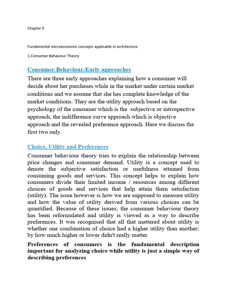 Consumer Behaviour | PDF | Utility | Marginal Utility