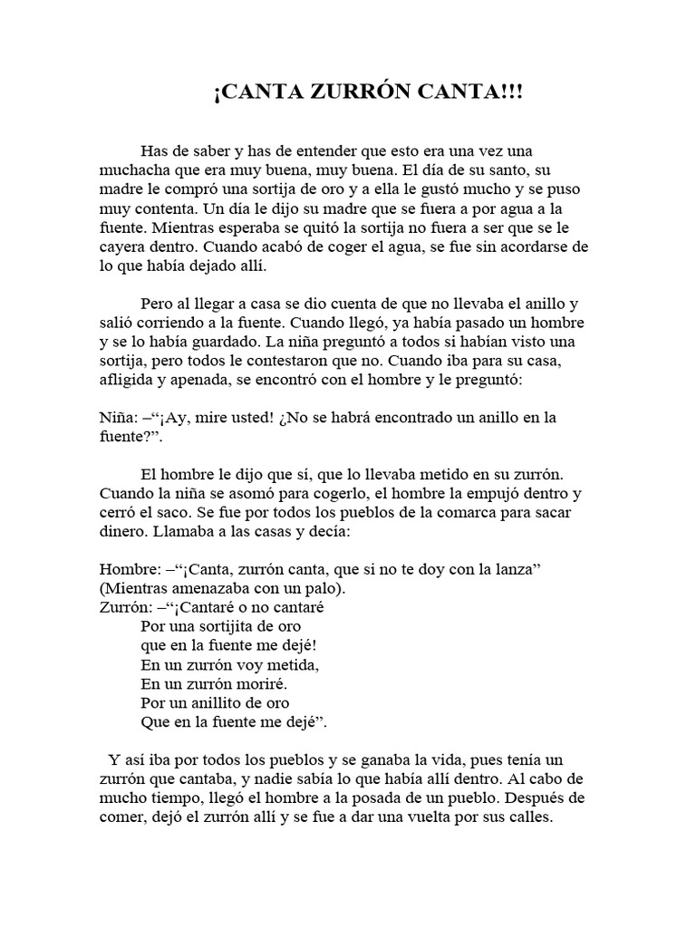 CANTA ZURRON CANTA | PDF