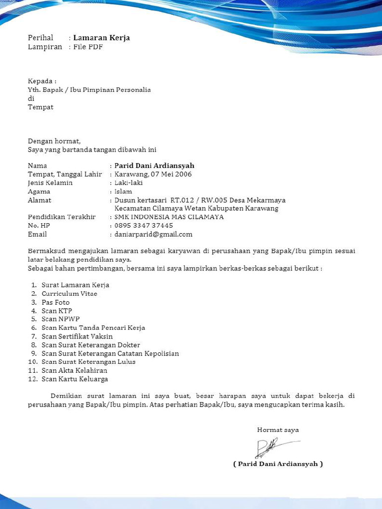CV Parid Dani Ardiansyah | PDF
