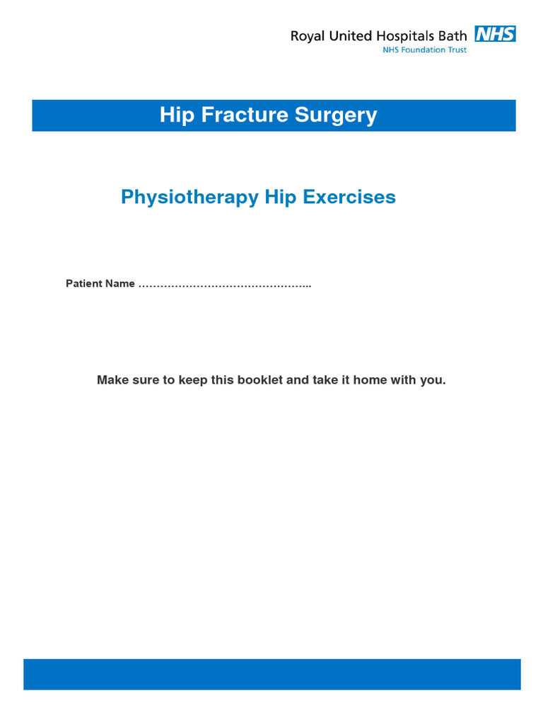 Hip Physio Booklet | PDF | Musculoskeletal System